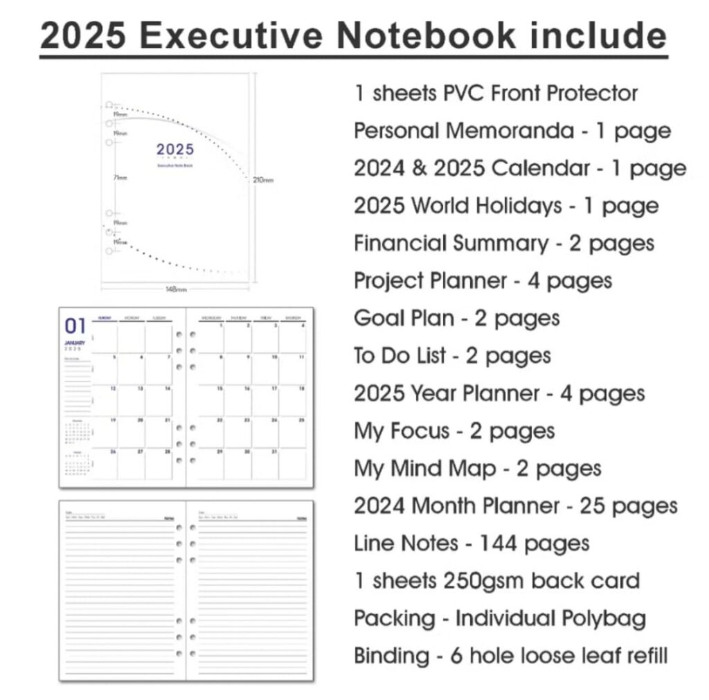 A5 PU 2025 Organizer/Planner – MC